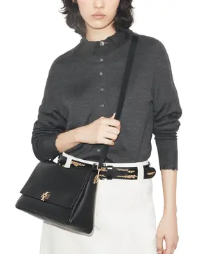 Tory Burch Leather Shoulder Bag - Black