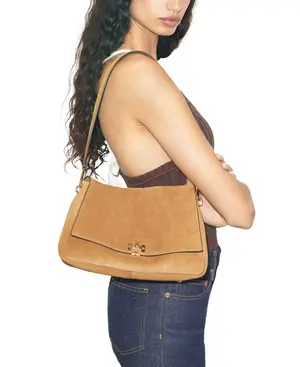 Tory Burch Kira Suede Shoulder Bag - Toffee Suede