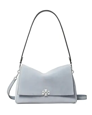 Tory Burch Tory Burch Kira Suede Shoulder Bag Vapor Blue