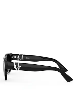 Dior Oblique Square Sunglasses, 53mm - Black/gradient Lens