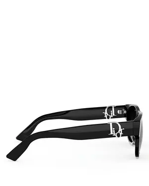 Dior Oblique Square Sunglasses, 53mm - Black/gradient Lens