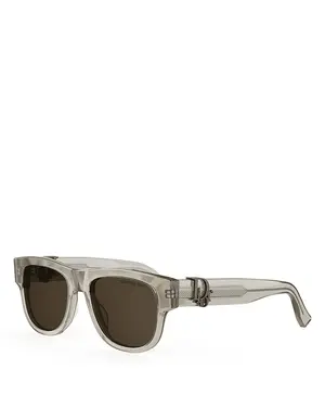 Dior Oblique Square Sunglasses, 53mm - Shiny Beige/brown Lens