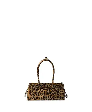 Prada Bonnie Medium Printed Leather Handbag - Neutral