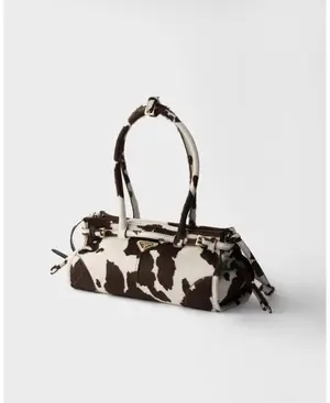 Prada Bonnie Medium Printed Leather Handbag - White