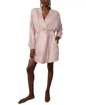 Lunya Washable Silk Robe - Delicate Pink