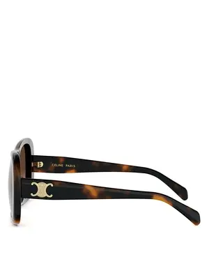Celine Triomphe Pilot Sunglasses - Dark Havana/brown Lens