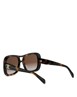 Celine Triomphe Pilot Sunglasses - Dark Havana/brown Lens