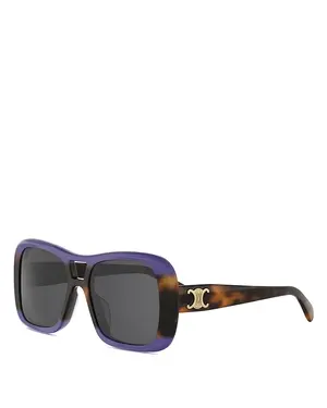 Celine Triomphe Pilot Sunglasses - Transparent Violet/havana