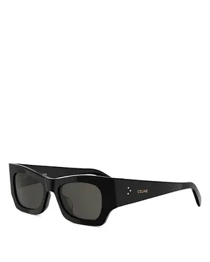 Celine 3 Dots Cat Eye Sunglasses, 52mm - Shiny Black/smoke Lens