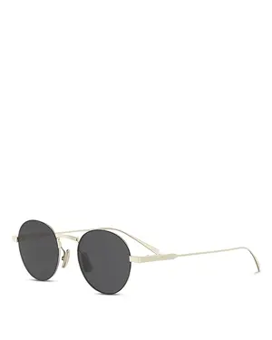 Celine Metal Round Sunglasses - Gold/solid Smoke Lens
