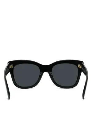 Givenchy Geometric Sunglasses, 53mm - Shiny Black/smoke