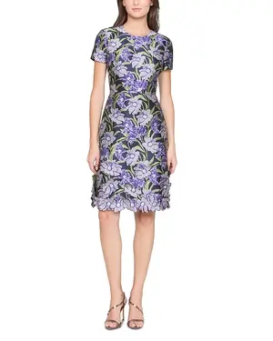Theia Jacquard Dress