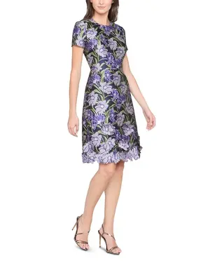 Theia Jacquard Dress