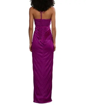 AMUR Ionea Pleated Gown - Nectar