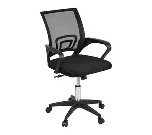 MIND READER Height Adjustable Office Chair With Wheels, Black - One-color
