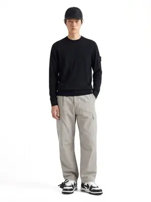 Stone Island Virgin Wool Sweater With Compass Logo