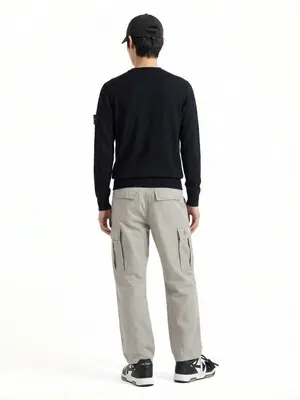 Stone Island Virgin Wool Sweater With Compass Logo