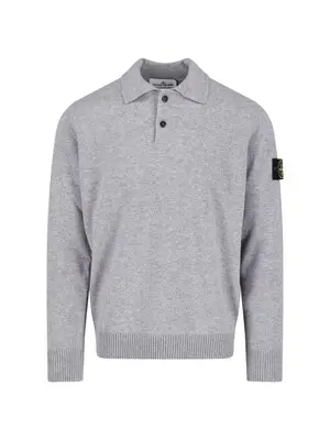 Stone Island Virgin Wool Sweater - Gray