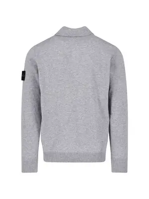 Stone Island Virgin Wool Sweater - Gray