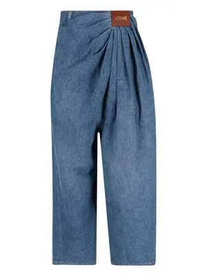 Loewe Draped Wide-leg Jeans