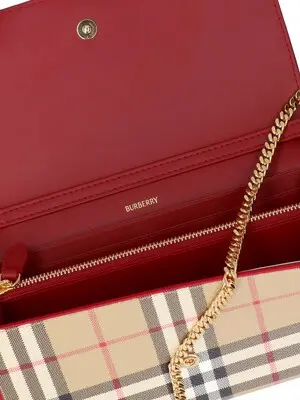 Burberry Check" Chain Wallet