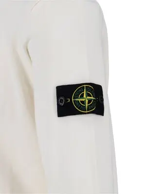 Stone Island Knitted Organic Cotton Sweater - White