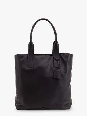 TOM FORD Leather Shopper With Logo - Black