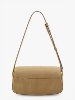 Ami Suede Shoulder Bag With Logo