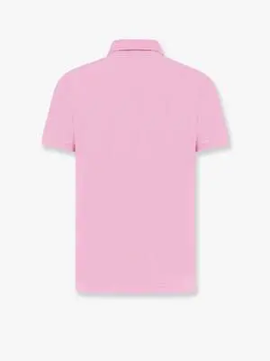 Polo Ralph Lauren Cotton Polo Shirt With Embroidered Logo On The Front - Pink