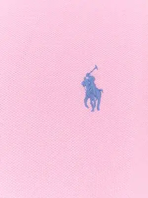 Polo Ralph Lauren Cotton Polo Shirt With Embroidered Logo On The Front - Pink