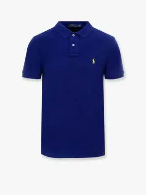 Polo Ralph Lauren Cotton Polo Shirt With Logo Embroidery - Blue
