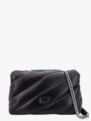 Pinko Matelassé Leather Shoulder Bag