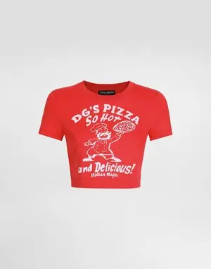Dolce & Gabbana Jersey T-shirt With Print And Embroidery - Red