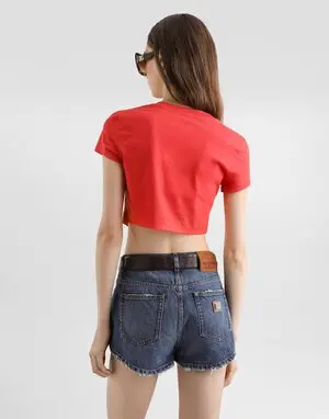 Dolce & Gabbana Jersey T-shirt With Print And Embroidery - Red