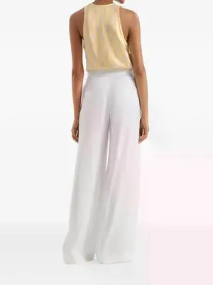 GENNY Pleated High-waisted Palazzo Pants