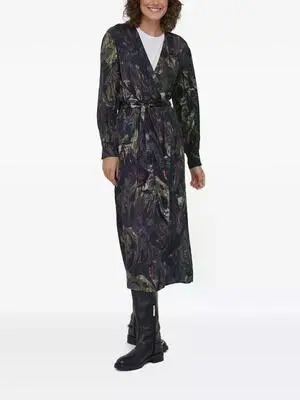 MOS MOSH Belted Printed Midi Dress