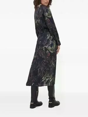MOS MOSH Belted Printed Midi Dress