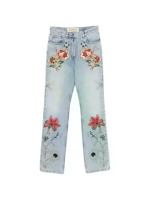 Valentino Garavani Embroidered Jeans For Women