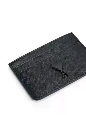 AMI Paris Logo-plaque Leather Cardholder