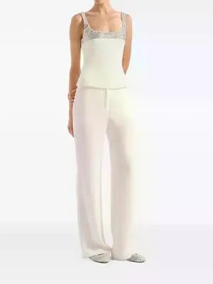 GENNY Embellished Square Neck Sleeveless Top