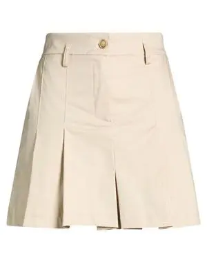 HAVEONE Mini Pleated Poplin Skirt Beige