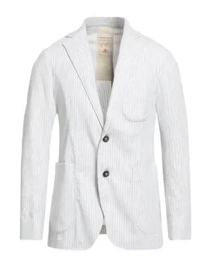 MESSAGERIE Patrizio Piscaglia Striped Single-breasted Blazer