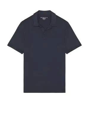 Beyond Yoga All In Active Polo In Baby Blue - Nocturnal Navy