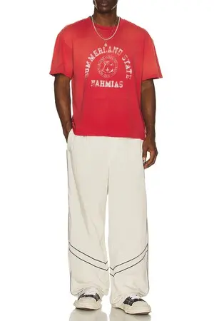 NAHMIAS Summerland State Boxy Tee In Red - Ruby
