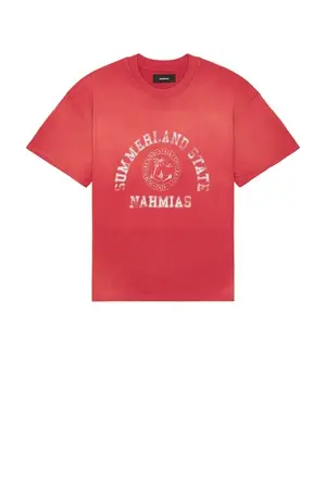 NAHMIAS Summerland State Boxy Tee In Red - Ruby