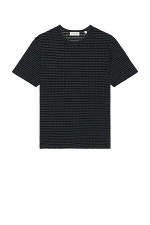 FRAME Jacquard Stripe Tee In Navy