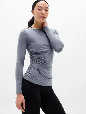 Draped Performance Tops For Women
