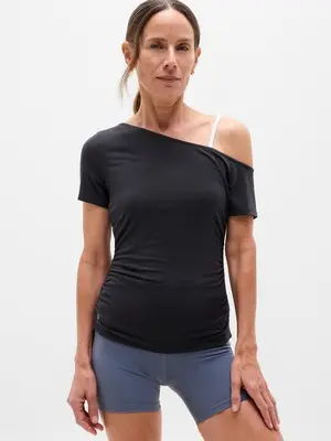 Athleta One-shoulder Relaxed T-shirt - Black