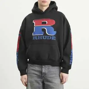 Rhude Split Petrol Logo Hoodie