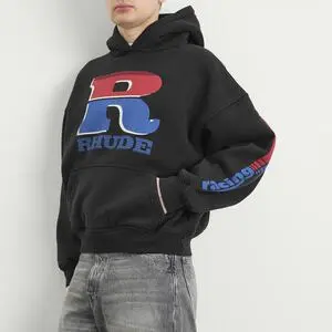 Rhude Split Petrol Logo Hoodie